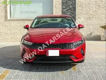 Kia K 5 Red Sedan For Rent in Qatar