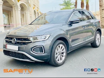 Volkswagen T-Roc Silver SUV 2x4 For Rent in Qatar