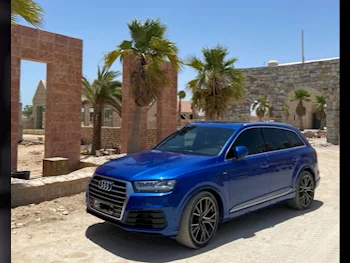 Audi Q7 45 TFSI Quattro S-line Blue 2018 For Sale in Qatar