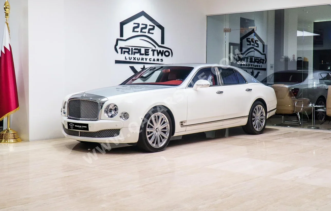 Bentley Mulsanne White 2014 For Sale in Qatar