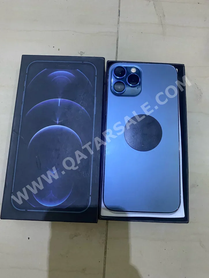 Apple - iPhone 12 - Pro Max - 128 GB - Blue For Sale in Qatar