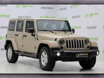 Jeep Wrangler 2016 Beige For Sale in Qatar