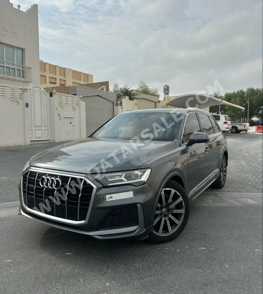 Audi Q7 45 TFSI Quattro S-line Gray 2021 For Sale in Qatar