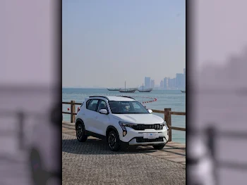 Kia SONET SUV 2x4 White For Rent in Qatar