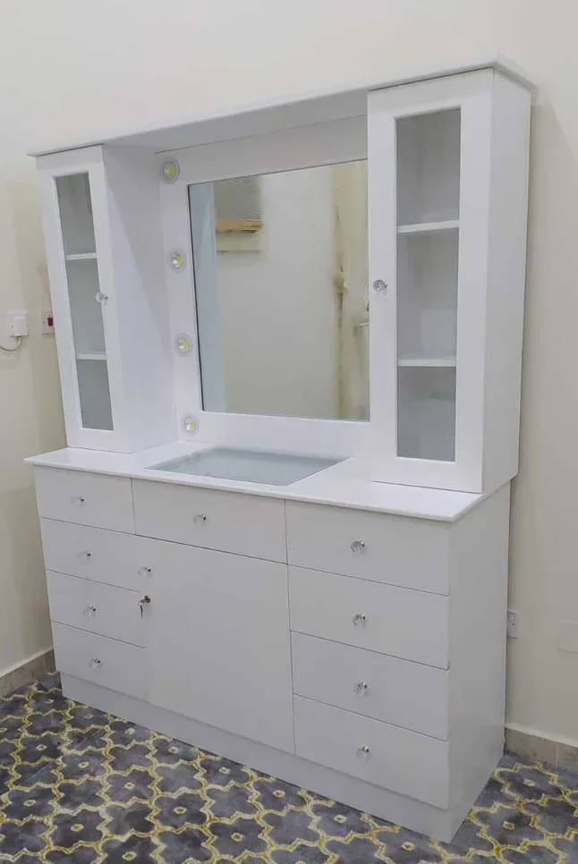 Wardrobes & Dressers - Doha Furniture - Dressing Table, Mirror, Chair ...