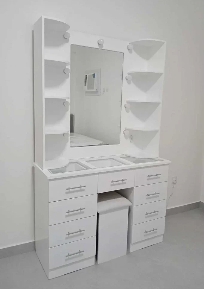 Wardrobes & Dressers - Doha Furniture - Dressing Table, Mirror, Chair ...