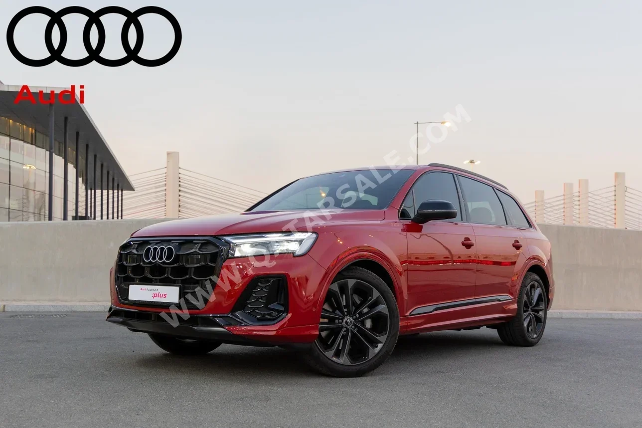 Audi Q7 45 TFSI Quattro S-line Red 2024 For Sale in Qatar