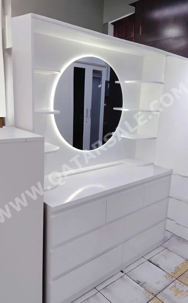 Wardrobes & Dressers - Dressing Table, Mirror, Chair & 2 Shelving Units ...