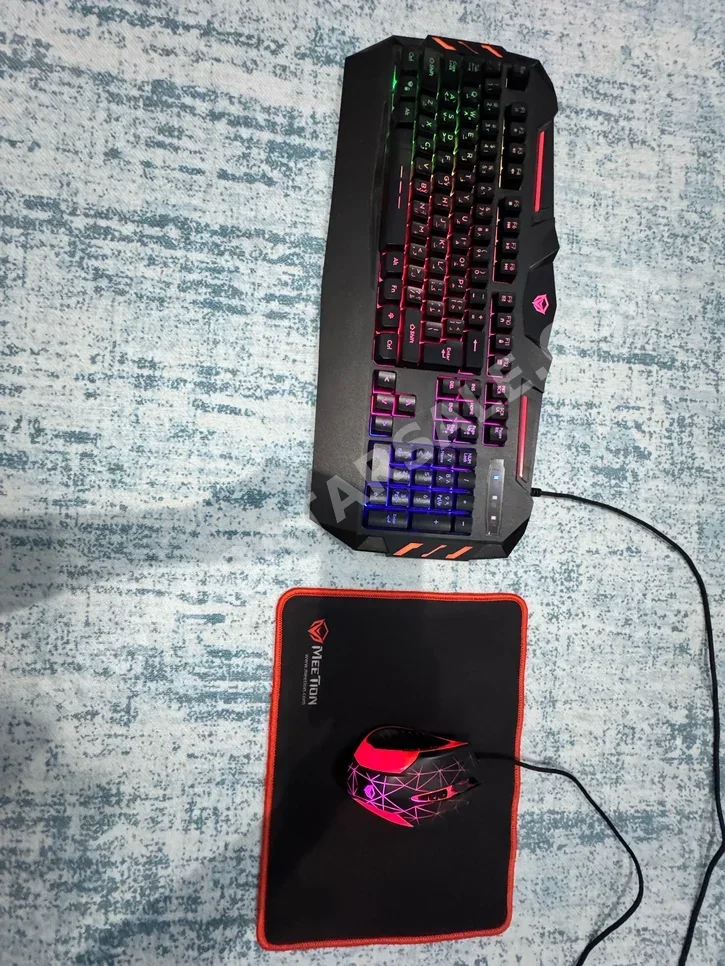 Keyboards - MeeTion - Keyboard & Mouse Multi-Color - Black / Red 2021 ...