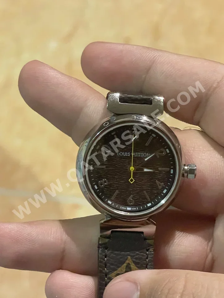 - Louis Vuitton - Quartz Watch - Brown - Women Watches Geniune Leather ...