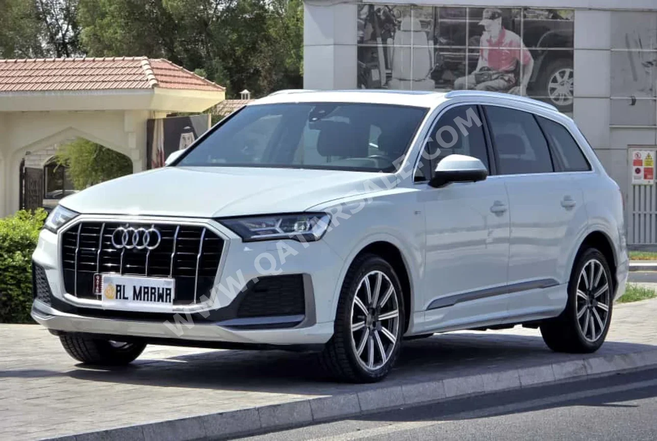 Audi Q7 45 TFSI Quattro S-line White 2021 For Sale in Qatar