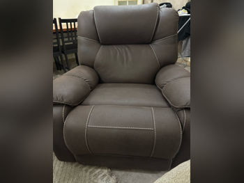 Home Center Rocking Chair / Cabriole - Sepia & Gold - Leather Match For ...