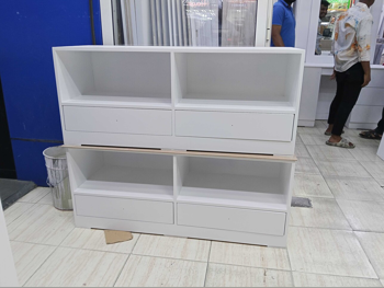 TV Bench - Lifestyle Qatar - White Wood White With Installation With ...
