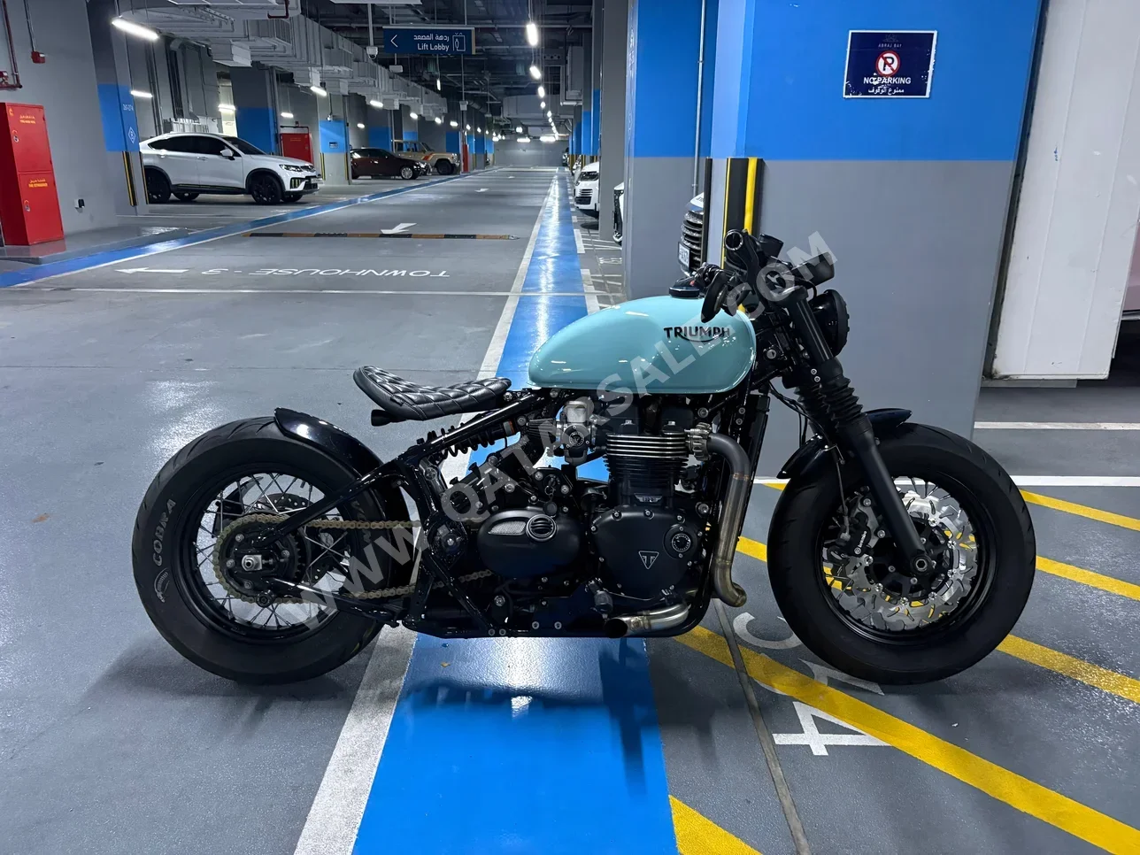 Triumph Bonneville Bobber - 2023 - Color Blue Cruiser For Sale in Qatar
