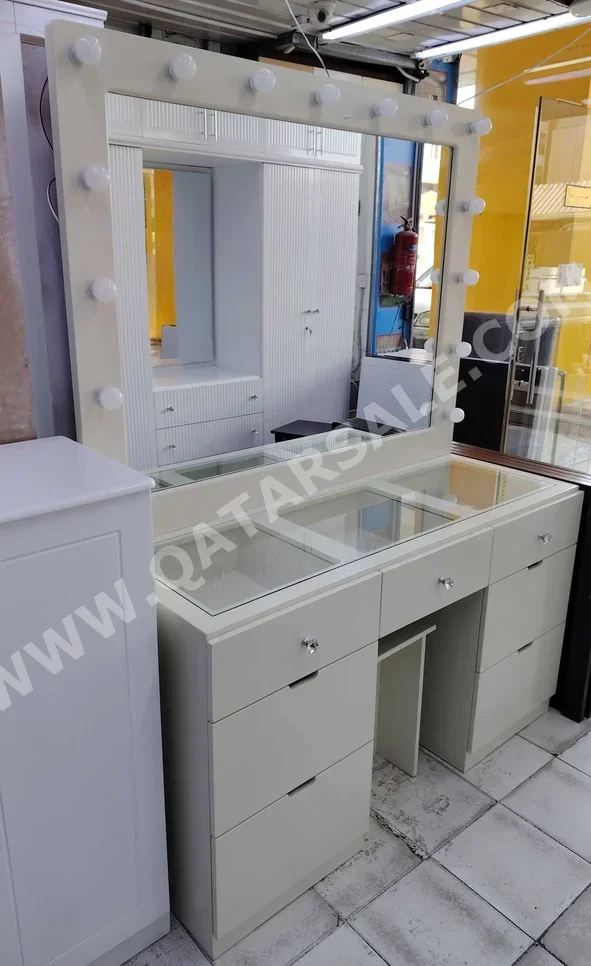 Wardrobes & Dressers - Dressing Table, Mirror, Chair & 2 Shelving Units ...