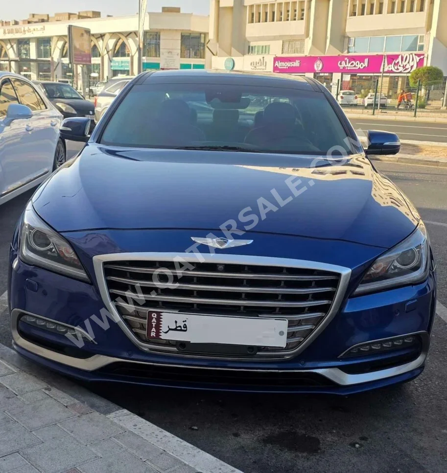 Genesis G80 Dark Blue 2017 For Sale in Qatar