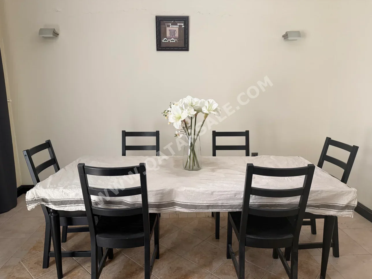 Tables & Sideboards Table & Chairs - IKEA - Black Qatar Rectangle Table ...