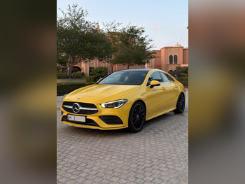 Mercedes-Benz CLA 250 Yellow 2020 For Sale in Qatar