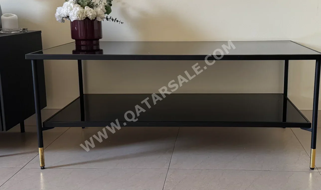 Tables & Sideboards Coffe Table - Home Center - Black Rectangle Table ...