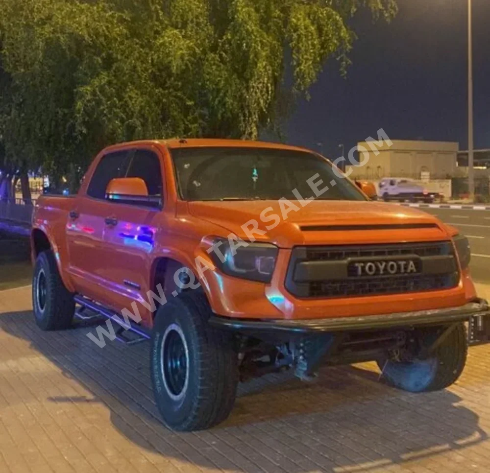 Toyota Tundra TRD PRO Dark Orange 2015 For Sale in Qatar