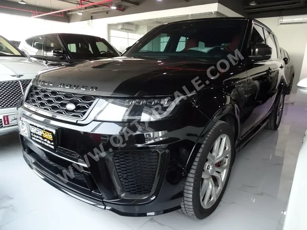Land Rover Range Rover Sport SVR Black 2018 For Sale in Qatar