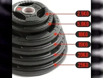 Dumbbell Plate Black Round For Sale in Qatar