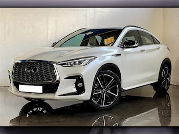 Infiniti QX 55 White SUV 4x4 For Rent in Qatar