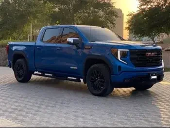 GMC Sierra Blue Pickup For Rent in Qatar